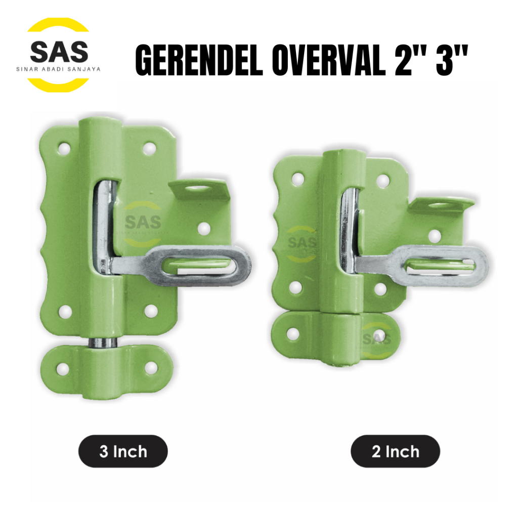 Jual [SAS] Grendel Overpal Hijau / Gerendel Tempat Kunci Pintu / Slot ...