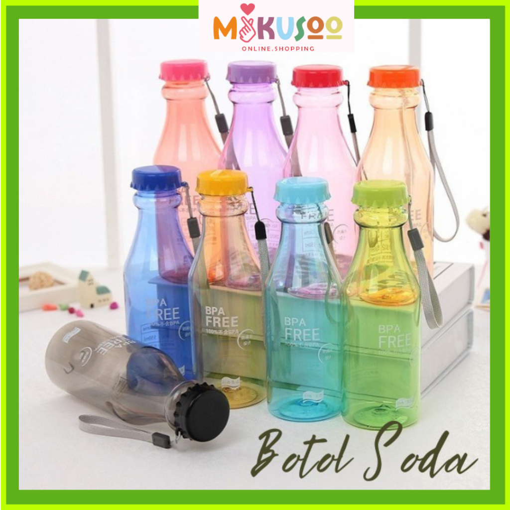 Jual Mikusoo My Bottle Soda Botol Minum BPA Free 500 ML Bening Warna ...