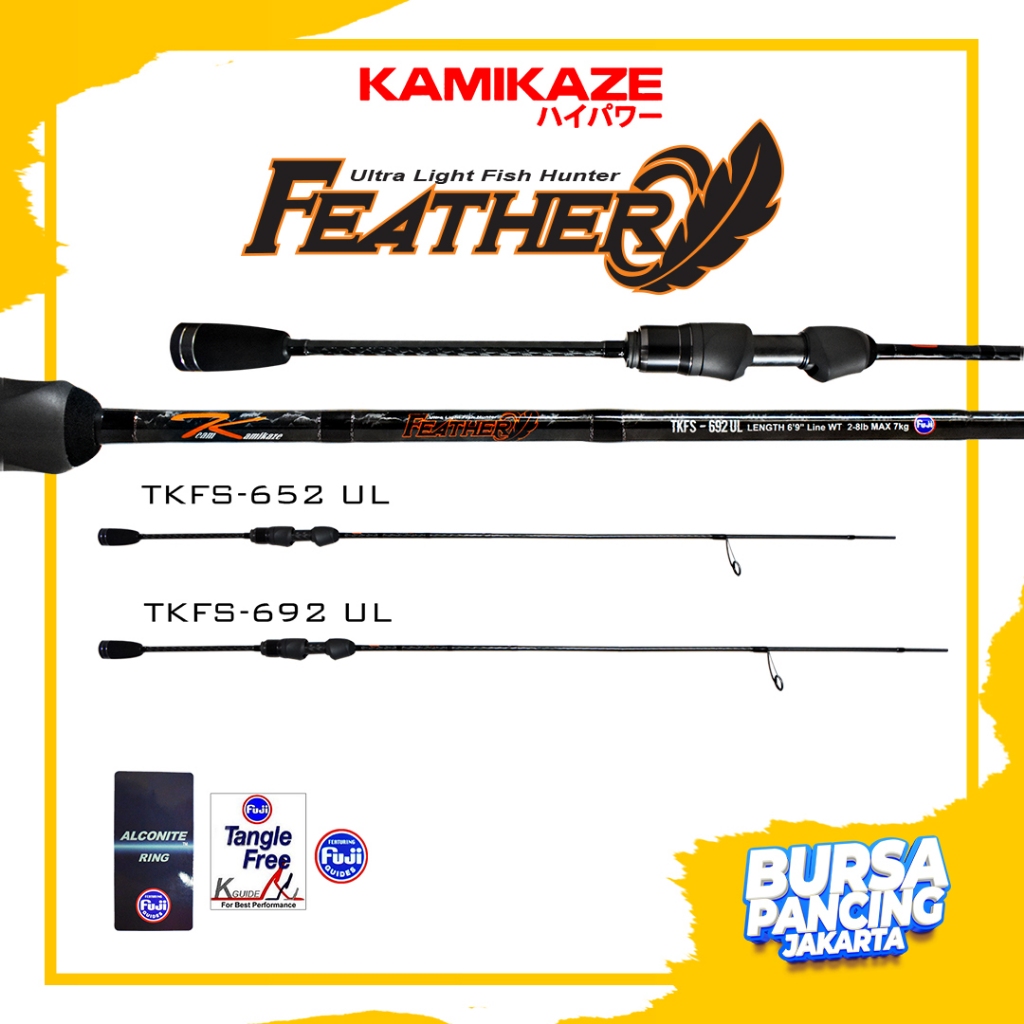 Jual Joran UL Fuji TEAM KAMIKAZE FEATHER LIGHT UL Carbon X-Wrapping ...