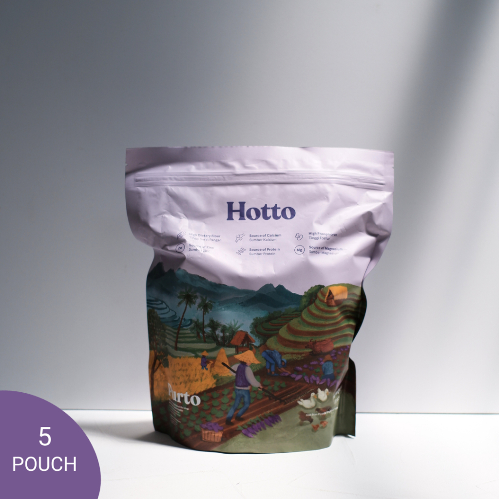 Jual 5 Pouch - "HOTTO PURTO" Multigrain with Purple Potato | Shopee ...