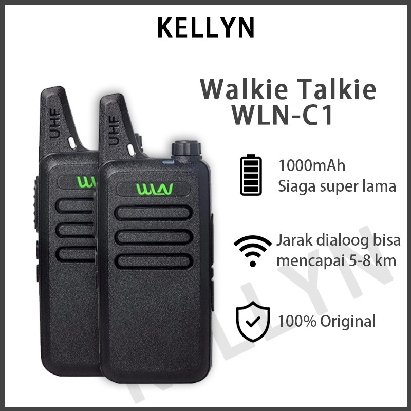 Jual HT WLN C1 Walkie Talkie 6Warna UHF Handy Talky TWO WAY RADIO 1 UNIT | Shopee Indonesia