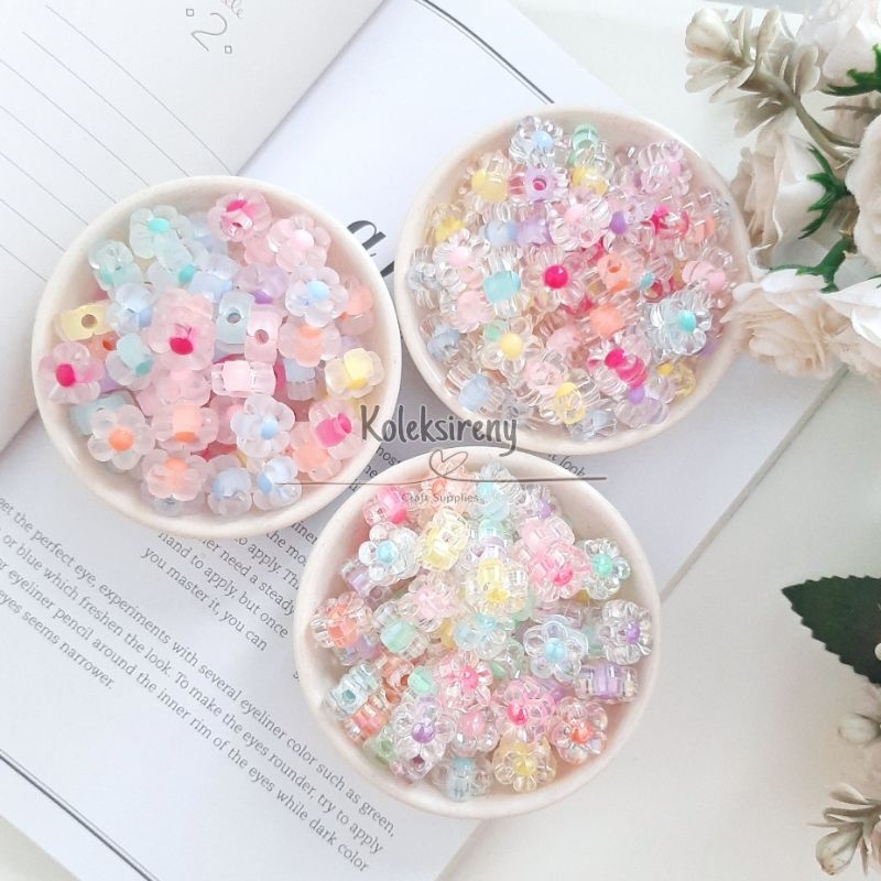 Jual MK95 - Manik Bunga Isi - Manik Bunga Transparan | Shopee Indonesia