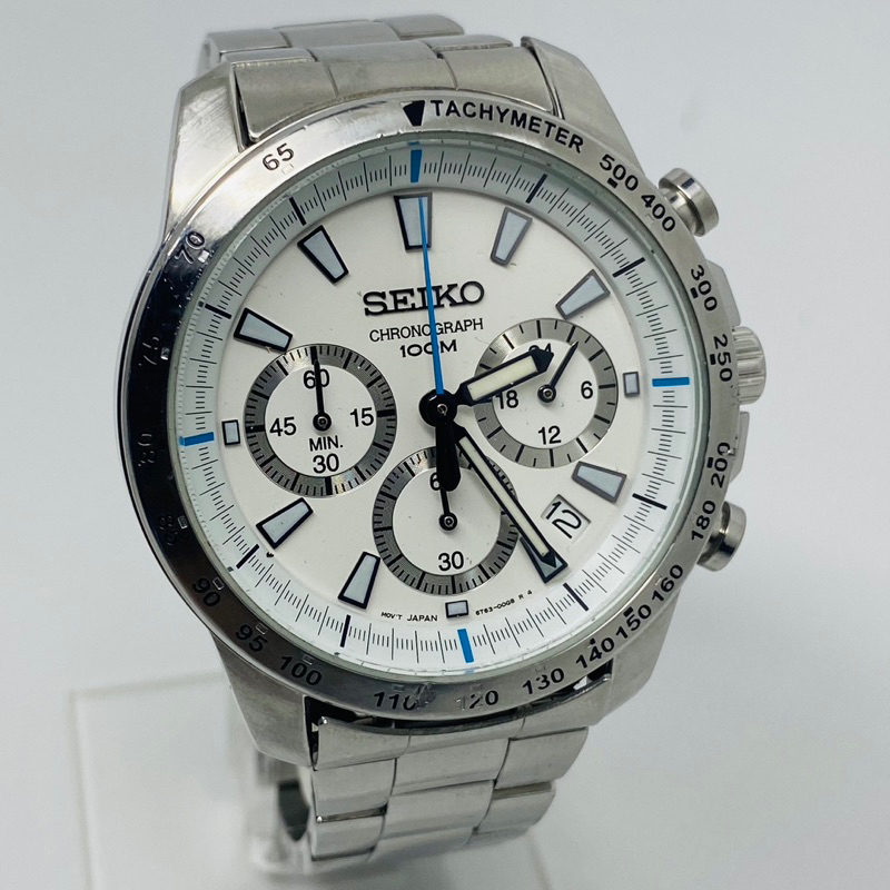 Jual Seiko 6T63-00D0 Chronograph White Dial | Shopee Indonesia
