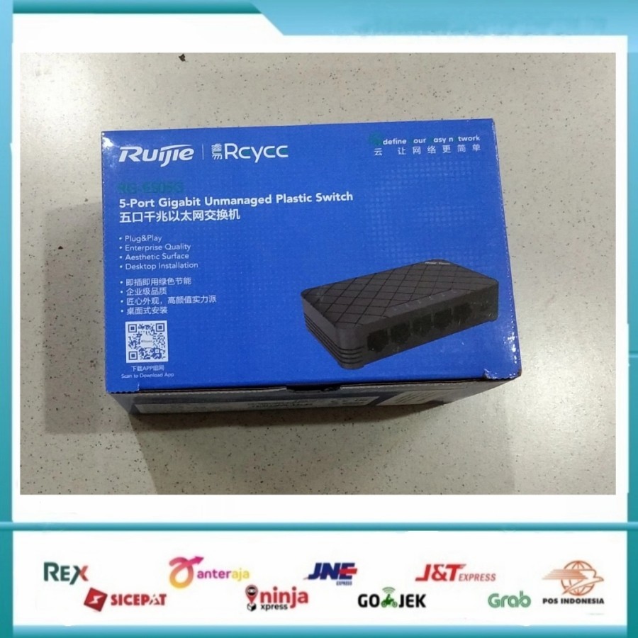Jual Switch Hub Ruijie Reyee 5 Port Gigabit RG-ES05G Unmanaged | Shopee ...
