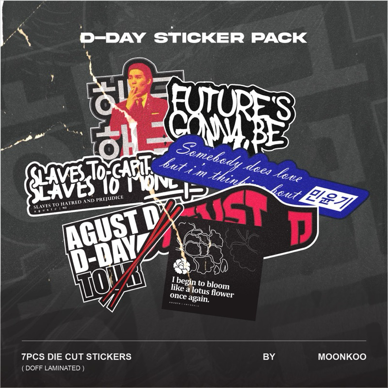Jual D-Day Sticker Pack Agust D BTS SUGA Fanmade | Shopee Indonesia
