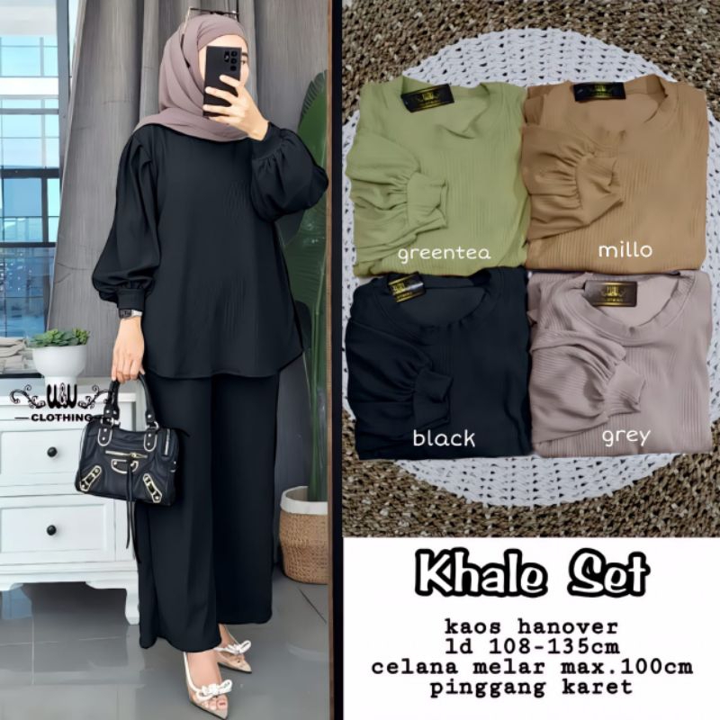 Jual Setelan Wanita Khale Set Original by W&W / One set Premium murah berkualitas | Shopee Indonesia