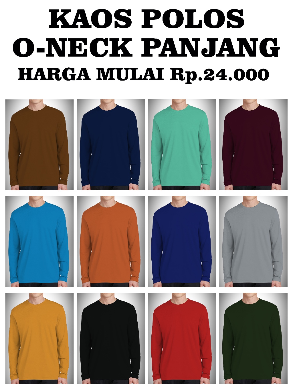 Jual KAOS OBLONG POLOS LENGAN PANJANG PRIA DAN WANITA MURAH BERKUALITAS | Shopee Indonesia