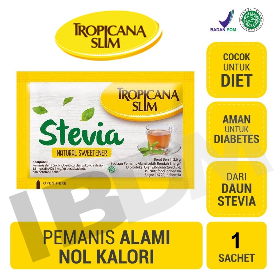 Jual Stevia Tropicana Slim Stevia Sweetener Sachet Pemanis Alami Gula ...