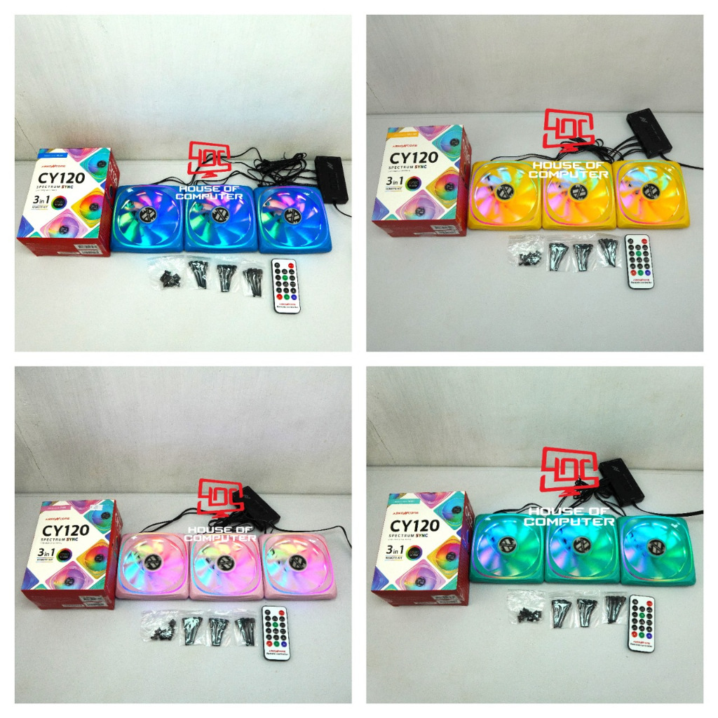 Jual 3 FAN CASING ABKONCORE CY120 ARGB SPECTRUM SYNC 3 IN 1 | Shopee Indonesia