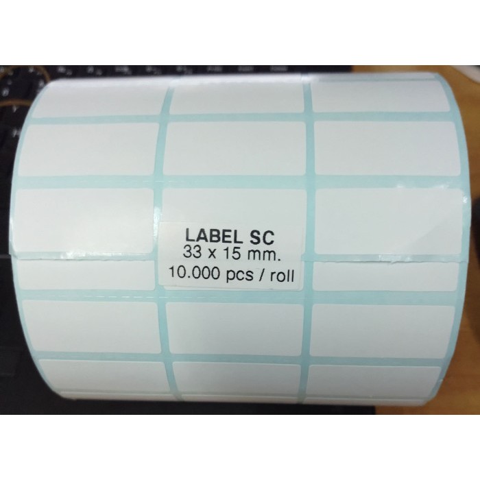 Jual KERTAS STICKER LABEL BARCODE SC 33X15 | 33 X 15 3 BARIS ISI 10 RB ...