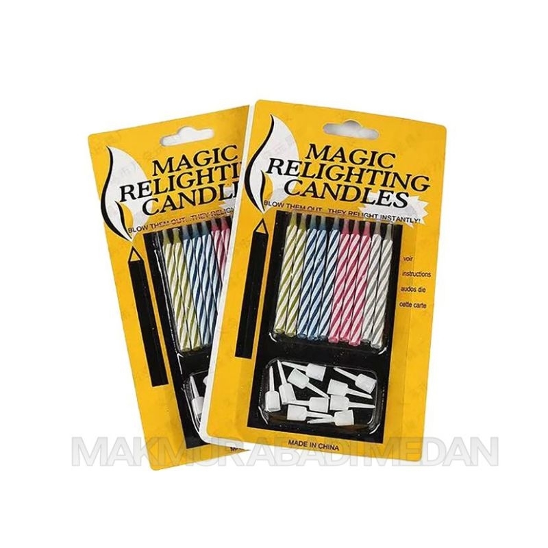 Jual Lilin Magic Relighting Candle/Lilin Ulang Tahun Magic/Lilin Ultah ...