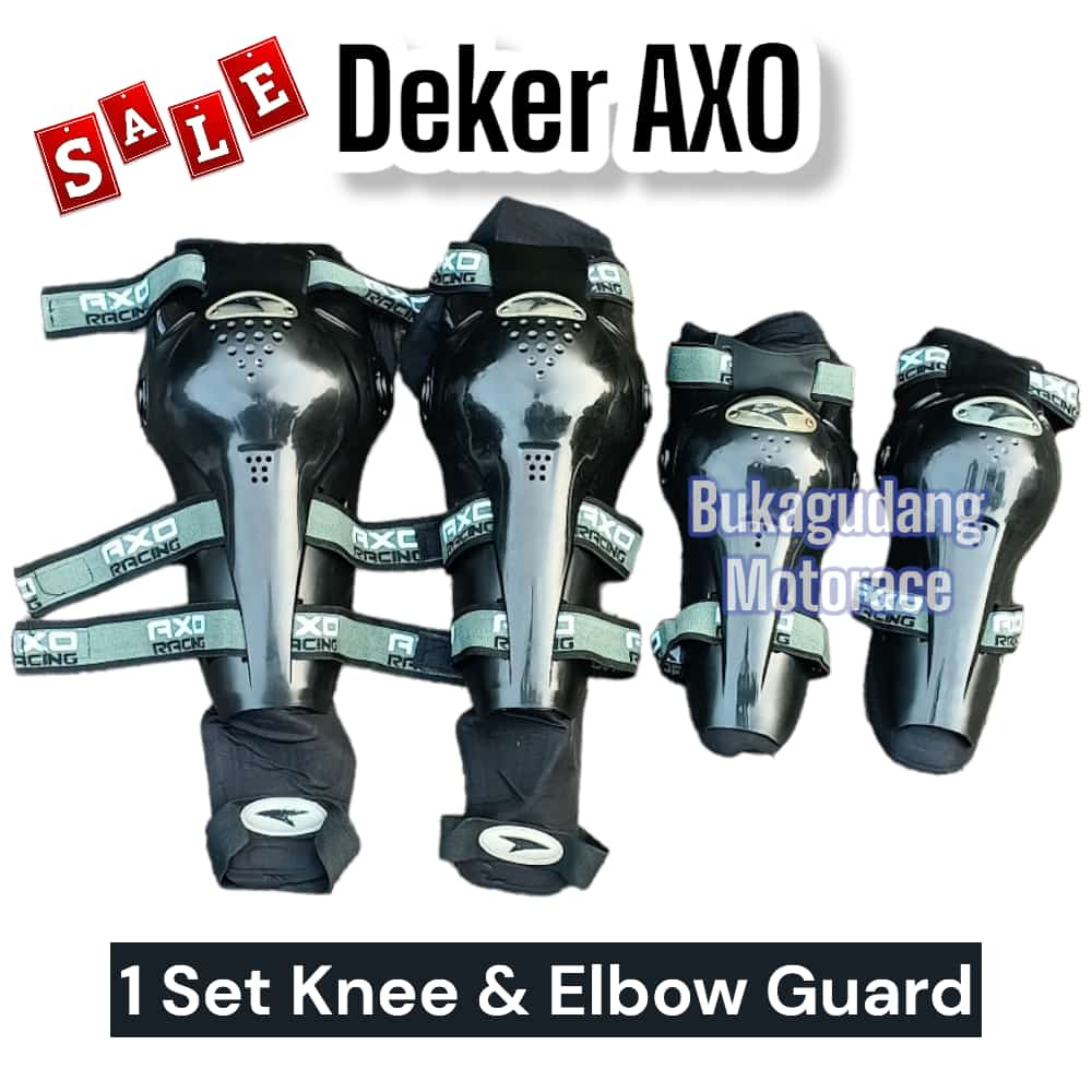 Jual Deker AXO Protector 1 Set Knee And Elbow Dekker Pelindung Tulang ...