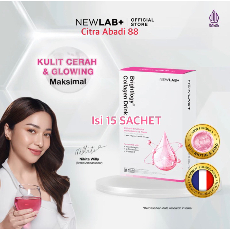Jual Newlab collagen drink 15 sachet Beaudelab Newlab+ Brightlogy kolagen beautylab dan gr gram ...