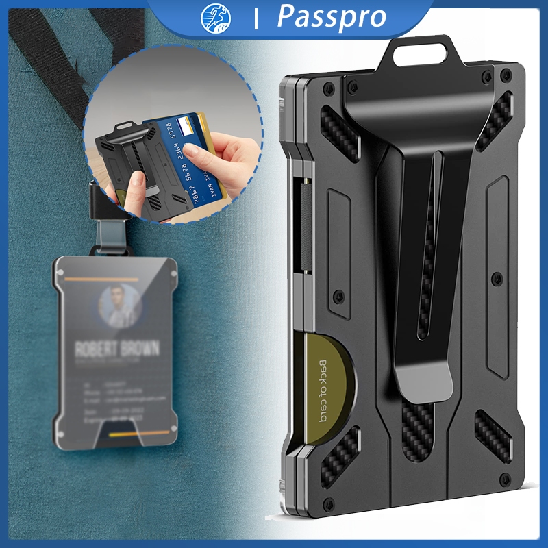 Jual Dompet Modern Multifungsi Dompet ATM Nama RFID Tempat Kerja Serat ...