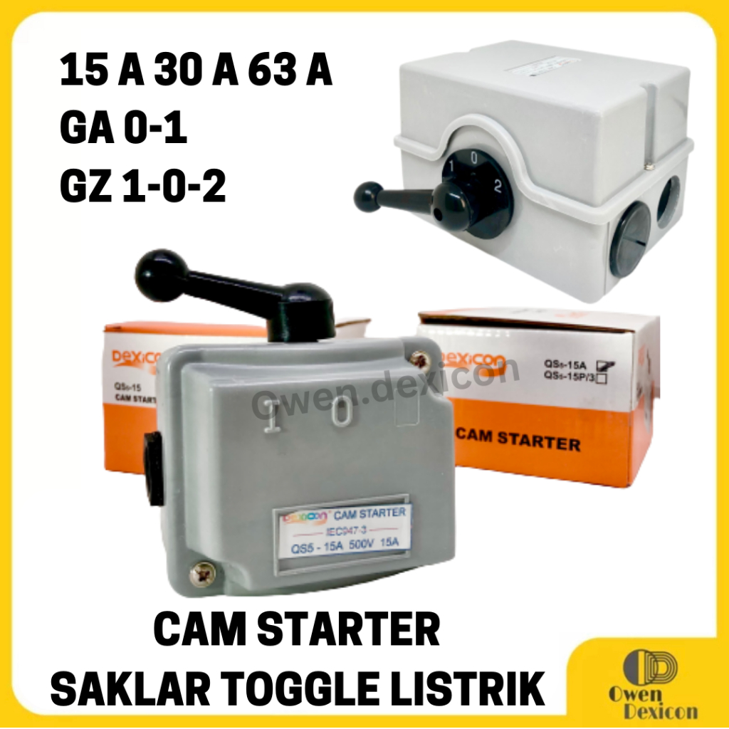 Jual CAM STARTER 15A/30A/63 AMPERE GZ 1-0-2 GA 1-0 SAKLAR TOGGLE ...
