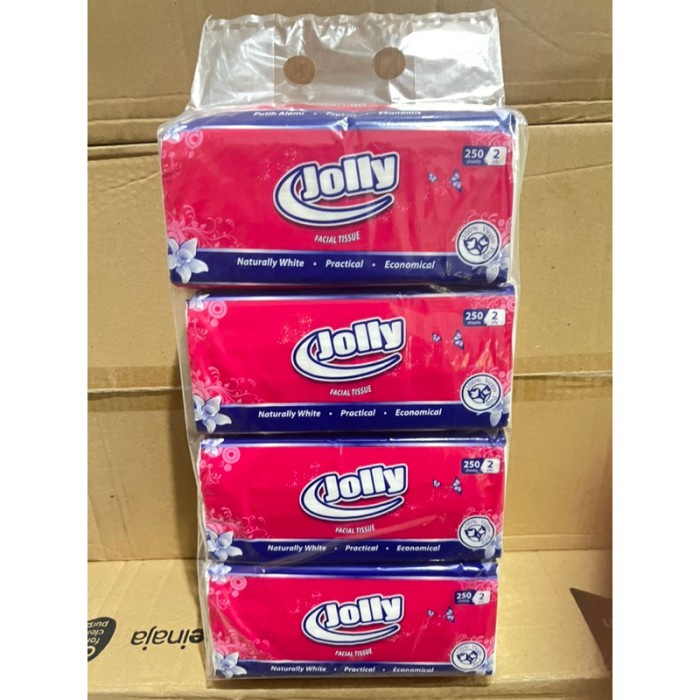 Jual Tisu Wajah Jolly 250 Sheets 2ply Multi Pack 4 Pcs | Shopee Indonesia