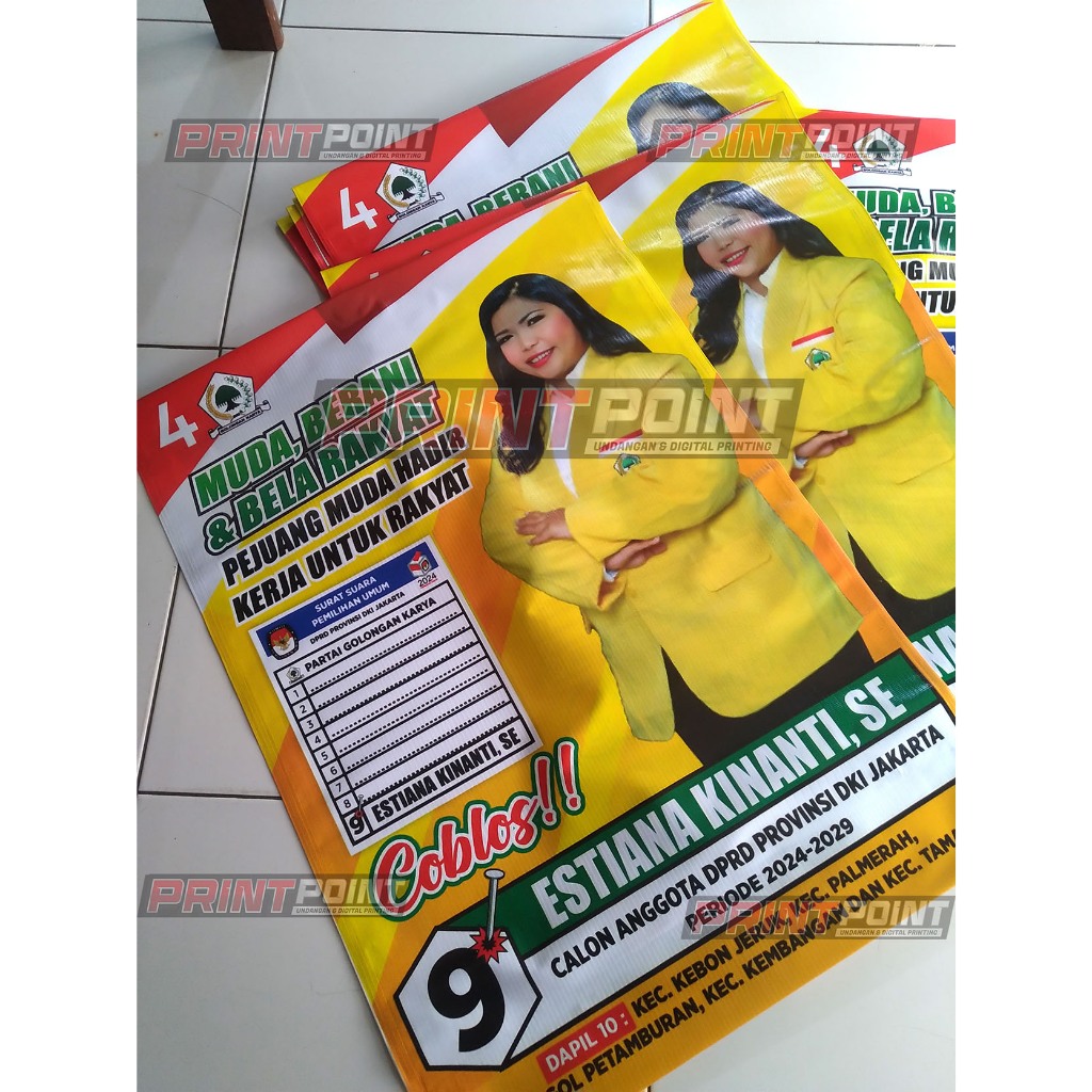 Jual SPANDUK BANNER CALEG UNTUK DIPASANG DI POHON, TIANG LISTRIK ...