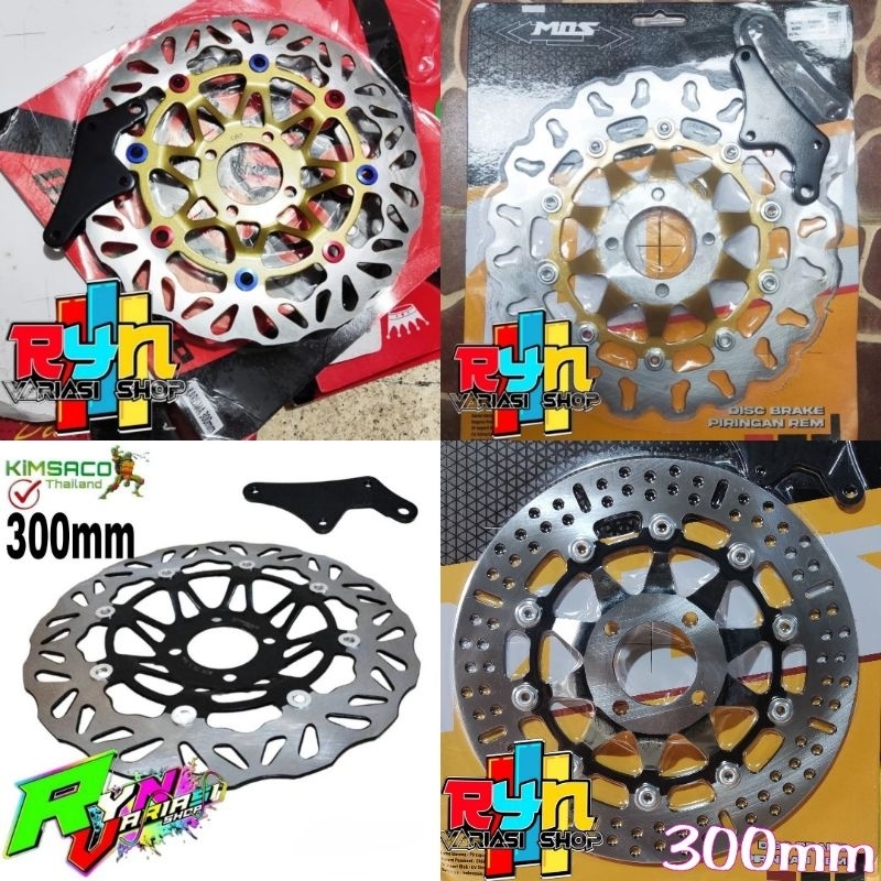 Jual cakram piringan disc depan lebar plus breket 300mm md PSM kembang BLACK motor honda supra x ...