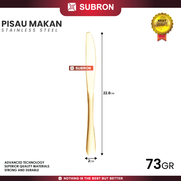 Jual SUBRON Alat Makan Sendok Garpu Pisau Makan Besar Kecil Sayur Tebal ...