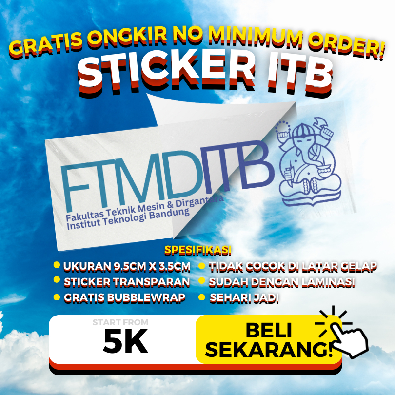 Jual FTMD ITB STICKER KAMPUS STIKER INSTITUT TEKNOLOGI BANDUNG SBM SITH ...