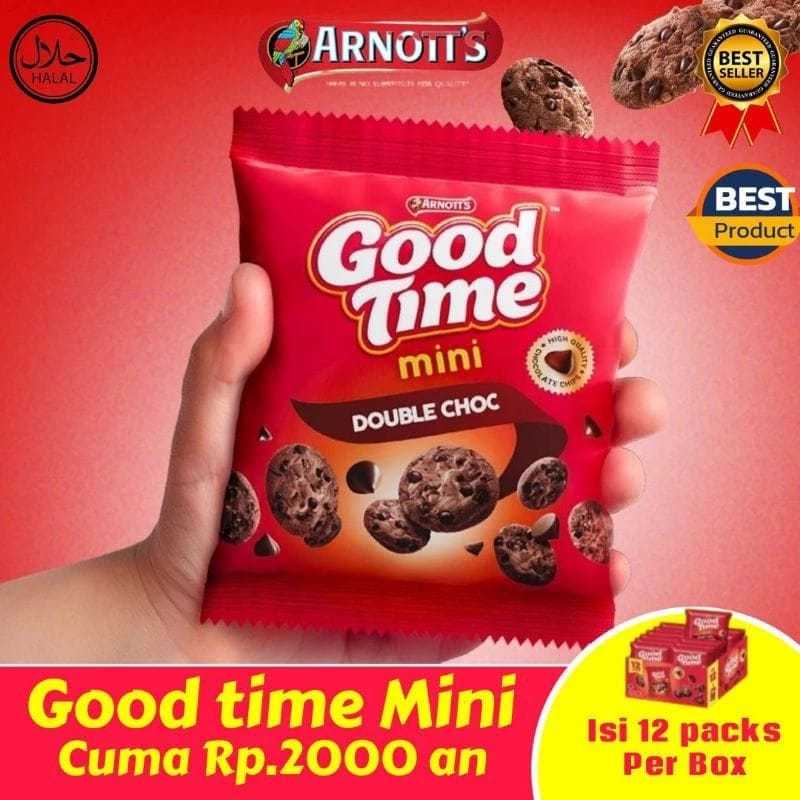 Jual Mini Good Time Double Choc | Isi 12 Pack @ 18 Gr | Arnotts ...