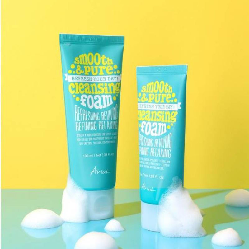 Jual ARIUL CLEANSING FOAM - SMOOTH & PURE 100ml | Shopee Indonesia