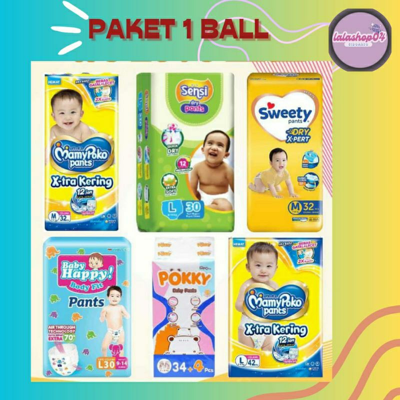 Jual POPOK BAYI BERBAGAI MERK PAKET 1 BALL "lalashop04" | Shopee Indonesia