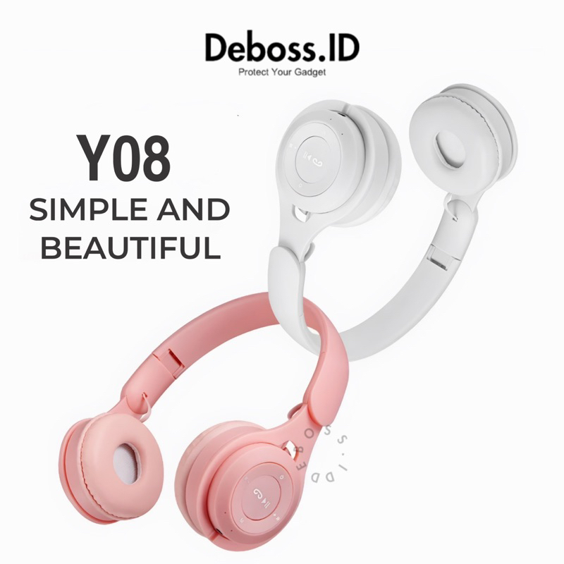 Jual Deboss-Y08 HEADPHONE BLUETOOTH HEADSET WIRELESS MACARON Y08 STEREO HEADPHONE | Shopee Indonesia