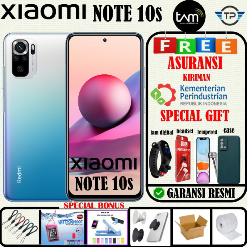 Jual Xiaomi Redmi Note 10S 6GB+64GB 6GB+128GB 8GB+128GB Garansi Resmi | Shopee Indonesia
