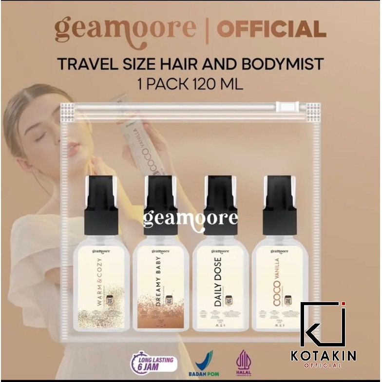 Jual [READY STOCK] Geamoore Hair & Body Mist Travel Set Parfum+Pouch (4 in 1) | Shopee Indonesia