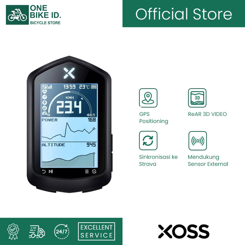 Jual XOSS NAV Smart Speedometer Digital Sepeda I GPS Wireless USB ...