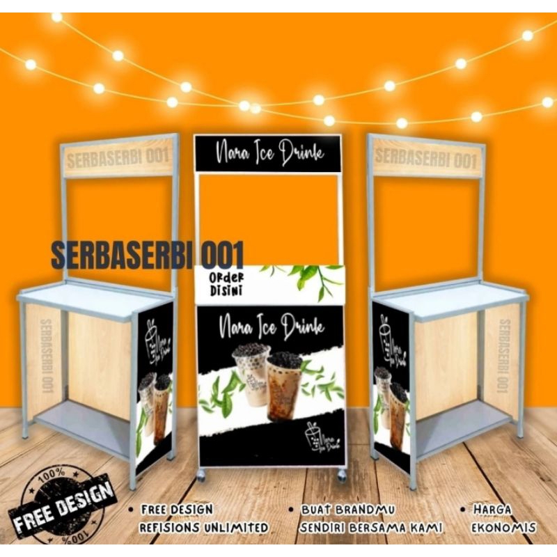 Jual meja dagang portable / Booth portable meja angkringan / meja ...