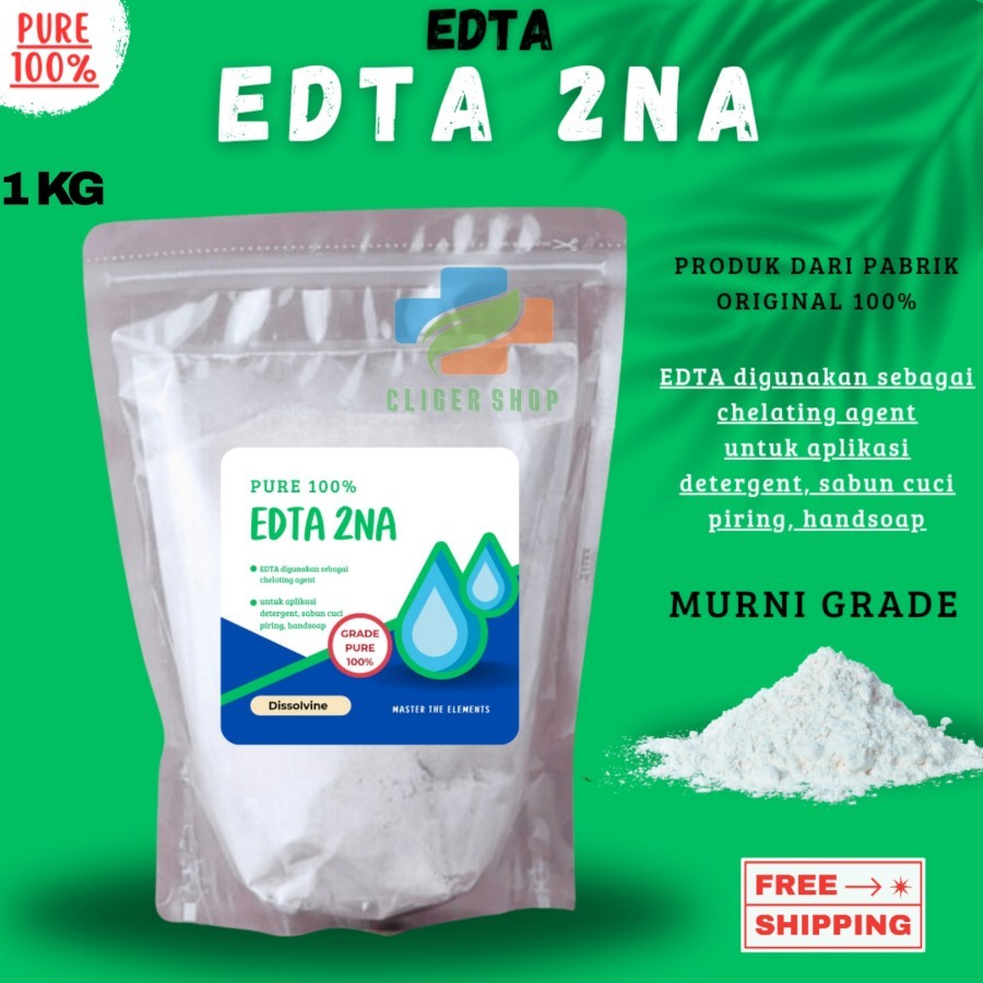 Jual EDTA 2NA MURNI 1KG / DISSOLVINE NA2 / EDTA2NA 100% | Shopee Indonesia