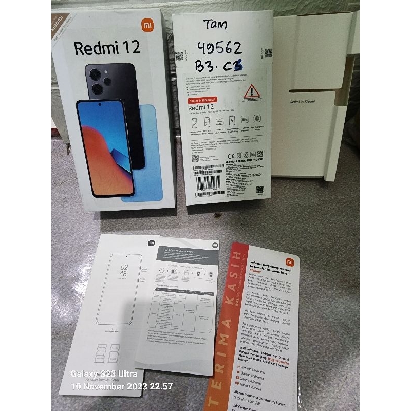 Jual dus box redmi 12 asli copotan original 1000% ( bukan cetakan ...