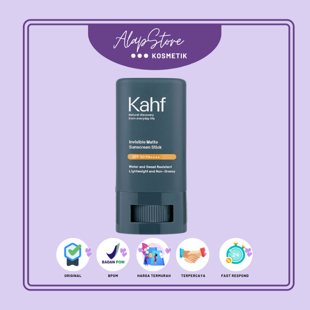 Jual Kahf Invisible Matte Sunscreen Stick SPF 50 PA++++ 22 g ...
