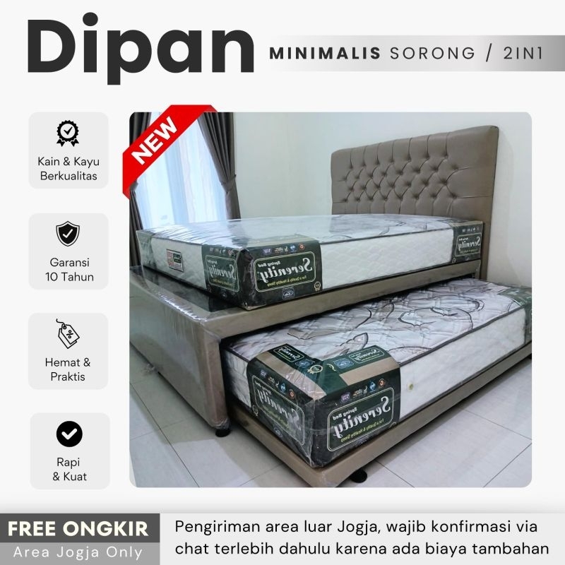 Jual Dipan Minimalis 2 in 1 - Dipan Sorong - Dipan Tingkat - Dipan 180 ...