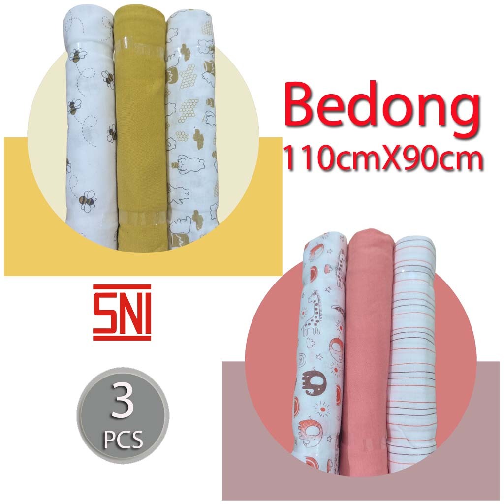 Jual ummababyshop 3 pcs Bedong Set Bedong Bayi 110x90 Bedong Bayi Halus ...