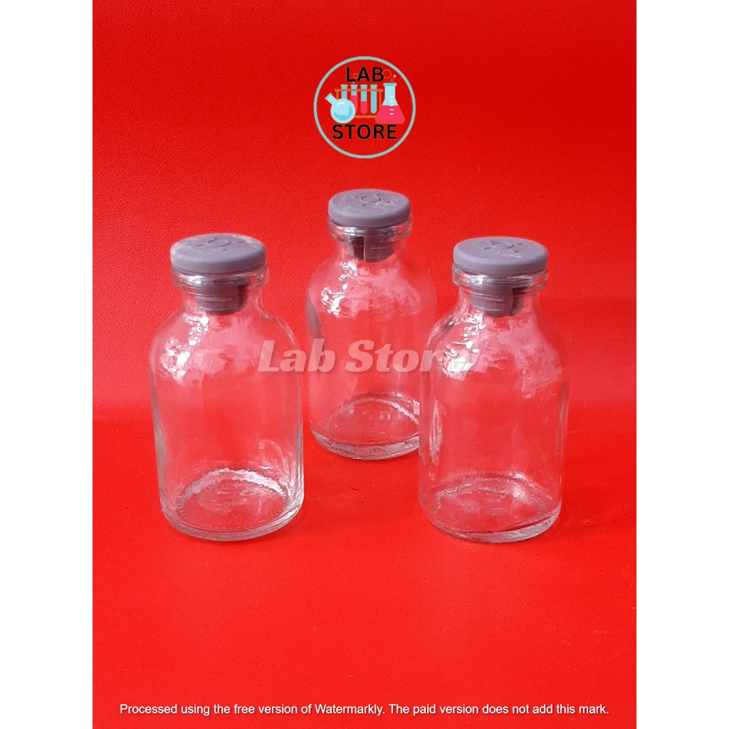 Jual Botol Vial 30ml / Botol Vial Kaca 30ml / Botol Penisilin / Botol ...
