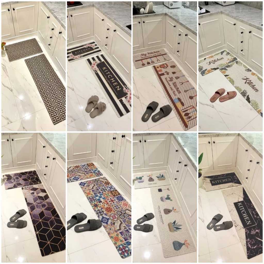 Jual Keset Kaki Karet Anti Slip Keset Dapur Set Motif Cantik Part I ...