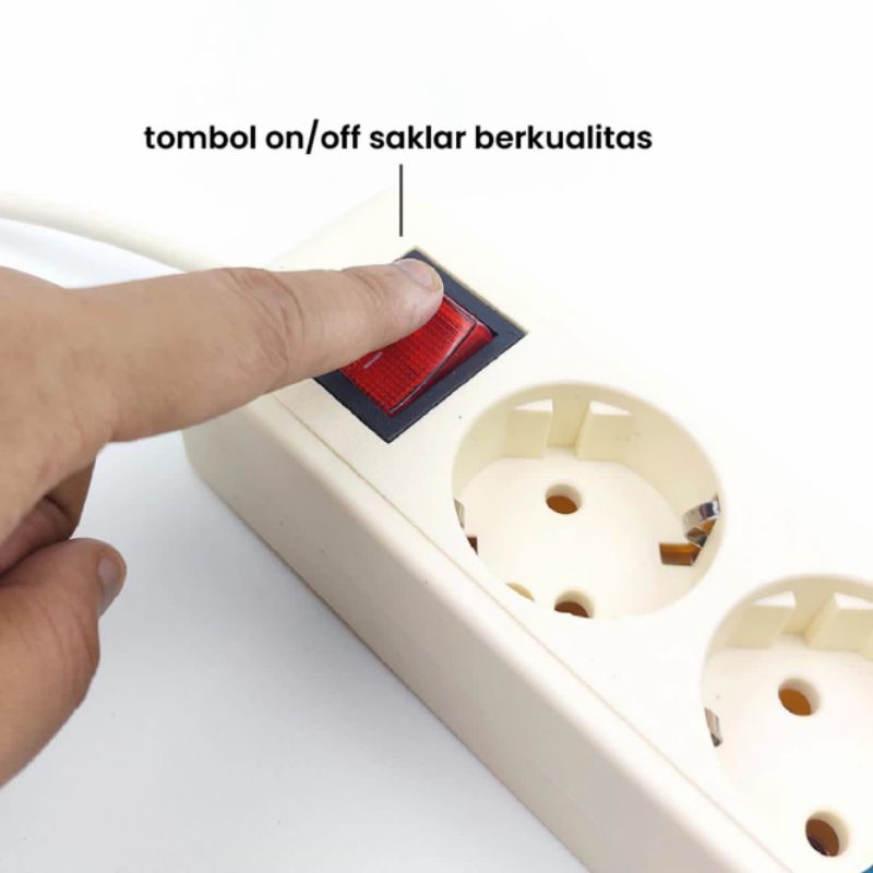 Jual Stop Kontak Plus Kabel 1.5/3/5 Meter Stop Kontak 3/4/5 Lubang Stop ...