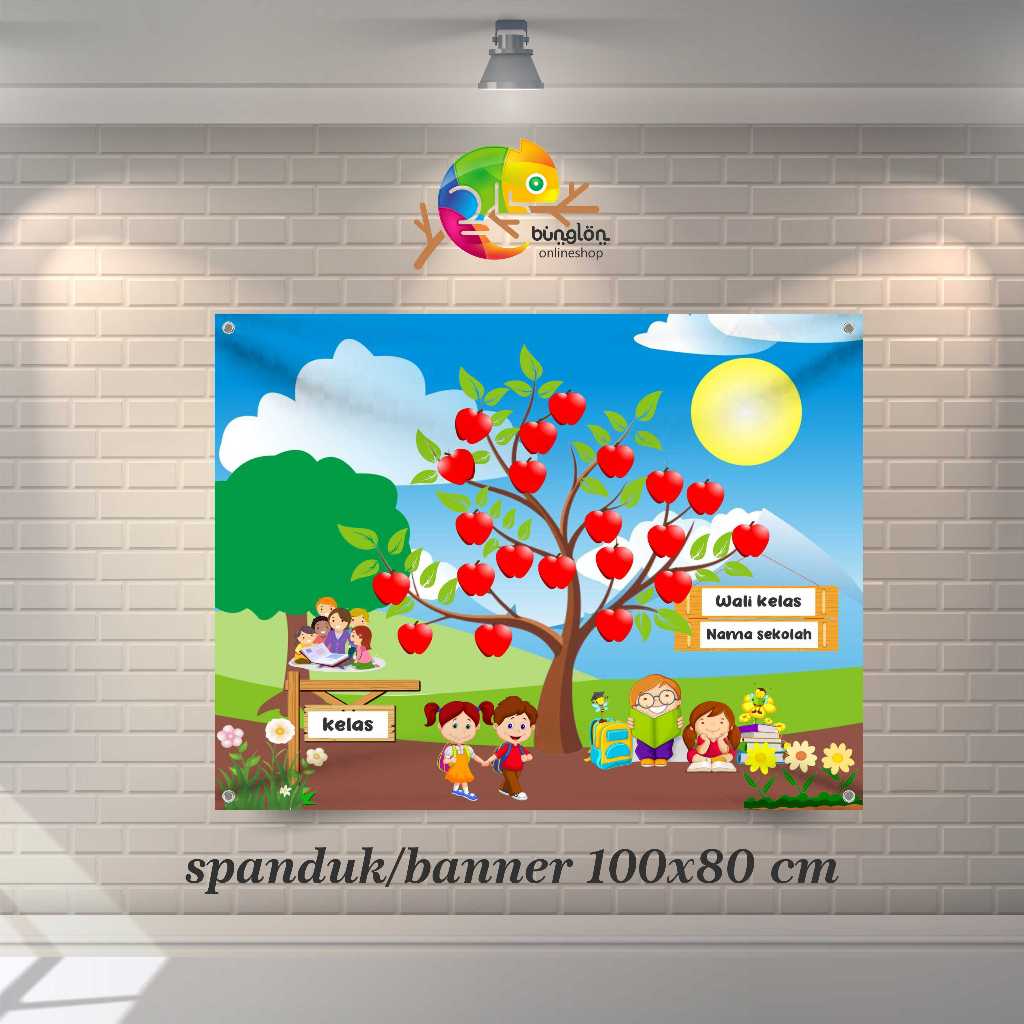 Jual Size 100x80 Spanduk Banner Pohon Literasi Pohon Harapan Shopee Indonesia 