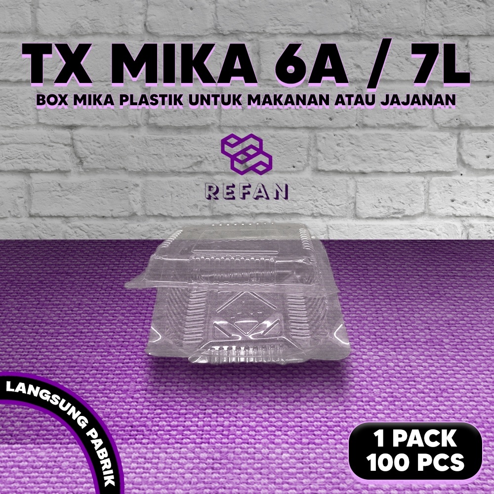 Jual Box mika plastik isi 100pcs / Box mika plastik bening kue, makanan ...