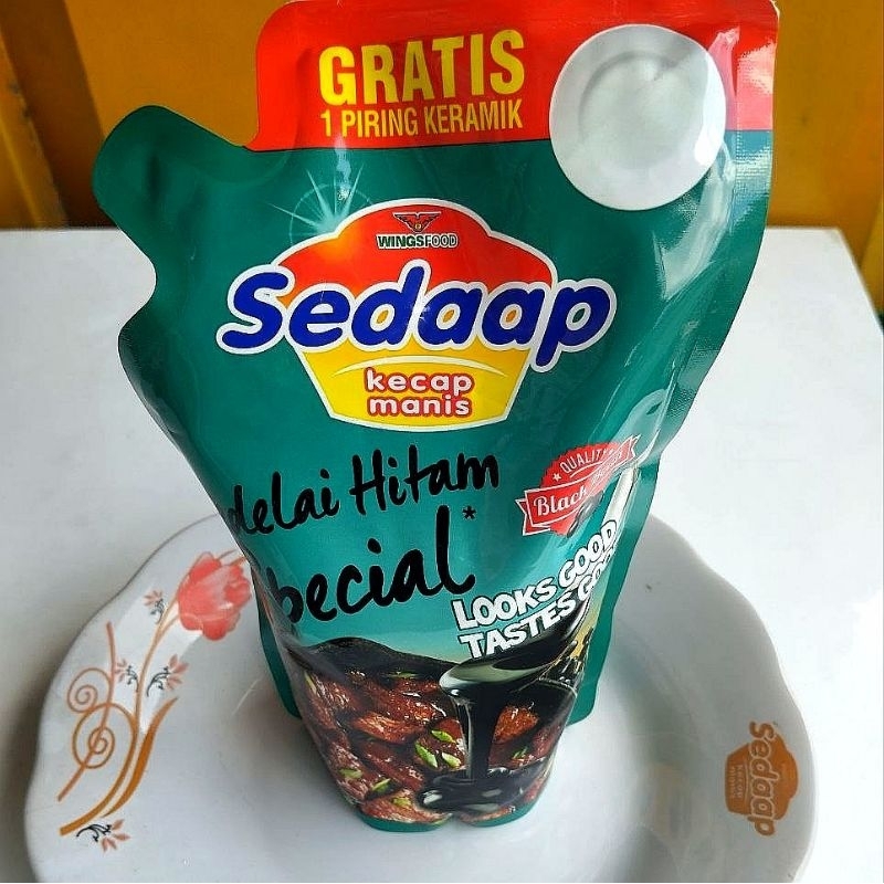 Jual Sedaap Kecap Manis Kedelai Hitam Special 520 ml [ BONUS Piring ...