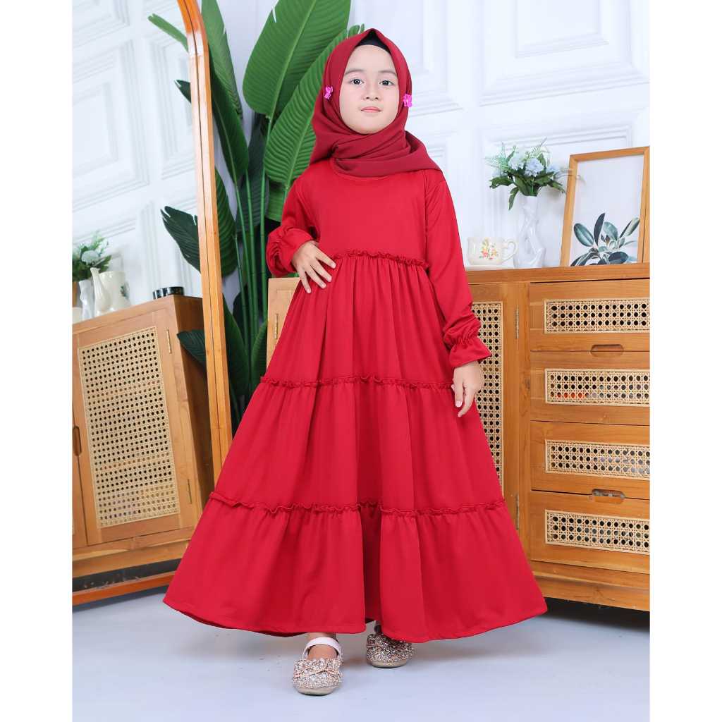 Jual Gamis Aisyah - Merah Maroon Marun - Gamis Anak Perempuan Gamis ...