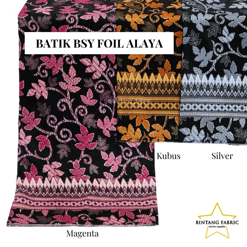 Jual Bahan Kain Batik Halus BSY Foil Alaya 0,5 meter | Shopee Indonesia