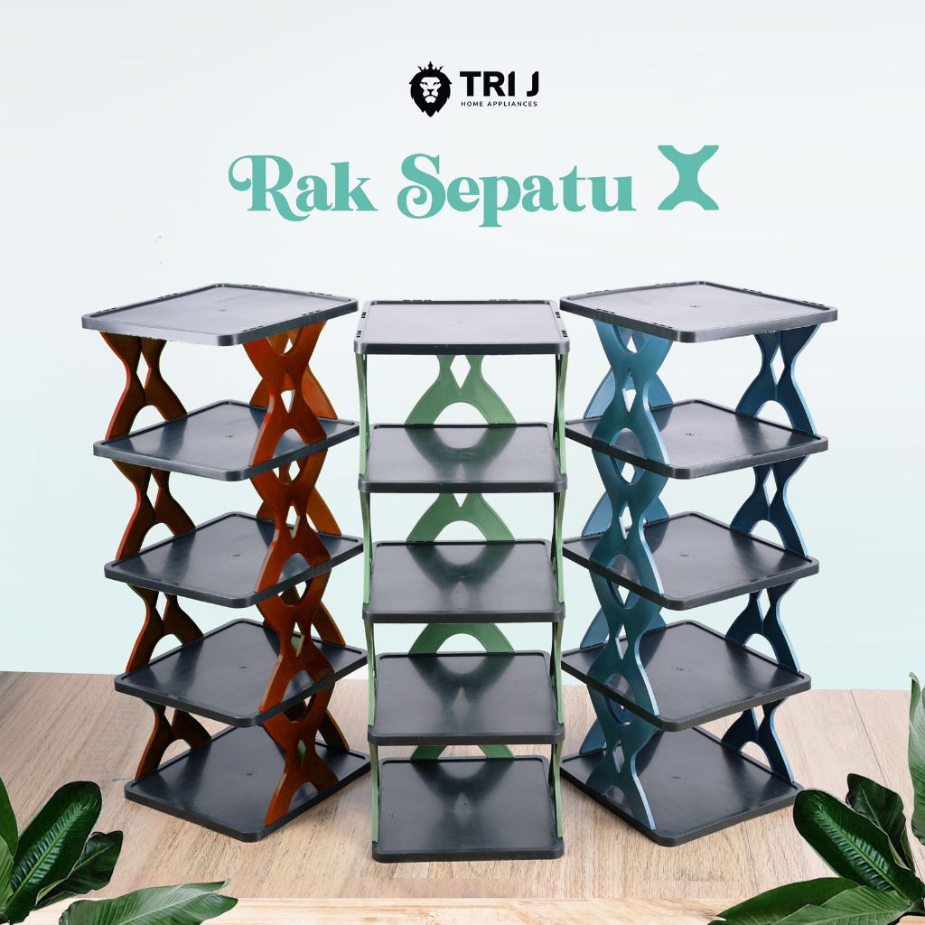 Jual Rak Sepatu dan Sandal Model X Tri J 5 Susun | Shopee Indonesia