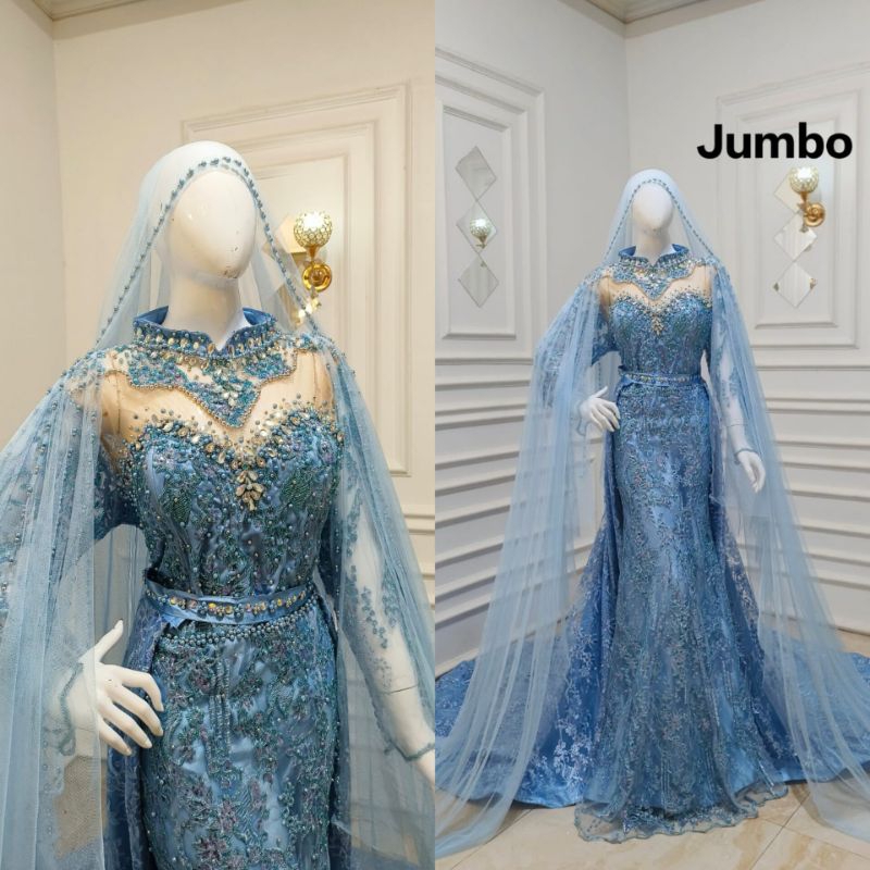 Jual gaun duyung jumbo/gaun pengantin | Shopee Indonesia