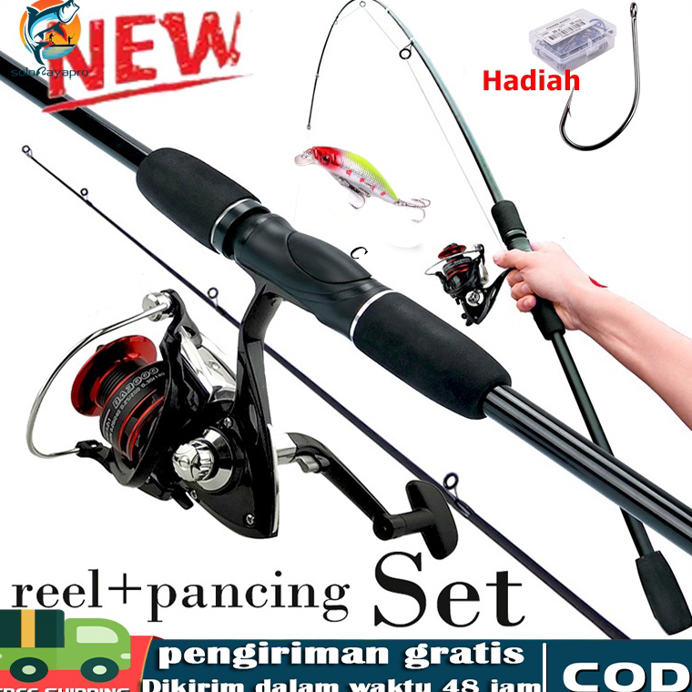Jual Terlaku... Joran Pancing Set 1.8M 2.1M 2.4M Fishing Rod And BA1000-6000 Series Spinning ...