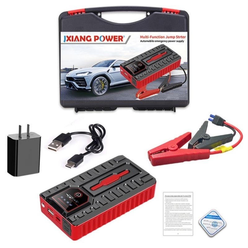 Jual Jumper Aki Mobil Power Bank 20000mAh 12V 600A 4 Port USB + Pompa ...