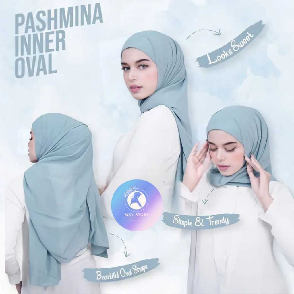 Jual HIJAB PASHMINA CURVE INNER / JILBAB PASMINA OVAL PLUS INNER ...